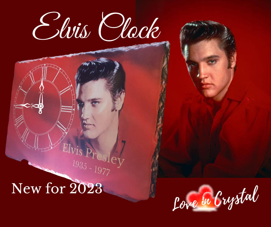 Elvis Signature Clock – Love in Crystal
